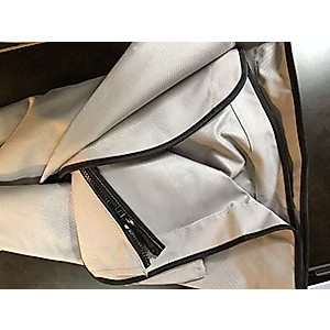 Replacement Bimini Top Canvas with Boot, Beige, 10' Long x 8.5' Wide, 16oz, by Cypress Rowe Outfitters, 4 Bow, fits 97"-103" Width