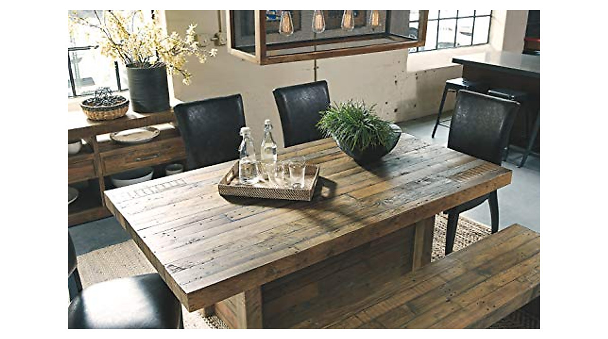 Sommerford Rustic Wood Dining Bench - Farmhouse Style & Versatile Seating