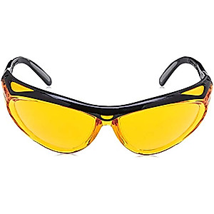Amazon Basics Blue Light Blocking Safety Glasses Eye Protection, Anti-Fog, Orange Lens - 3-Pack