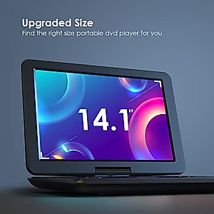 ieGeek 16.9'' Black Large Screen Portable DVD Player and 11.5'' Red Portable DVD Player