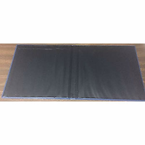 ABC Leather Check Cover, for 3-On-A-Page Executive Deskbook, 9 1/2 x 9", Black