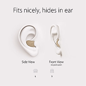 GoNovate G11 Bluetooth Earpiece Wireless Earbud Mini Invisible Headphone, 6 Hrs Playtime Magnetic USB Charger Smallest Headset Single Car Earphone with Mic for iPhone Samsung Galaxy (Beige-1 Piece)