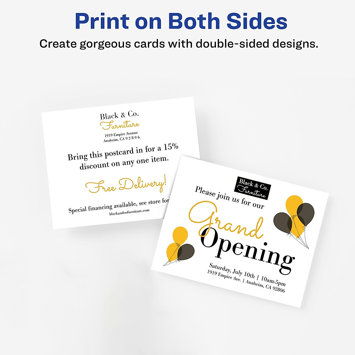 Avery Printable Cards, Laser Printers, 100 Cards, 4 x 6, U.S. Post Card Size (5389)