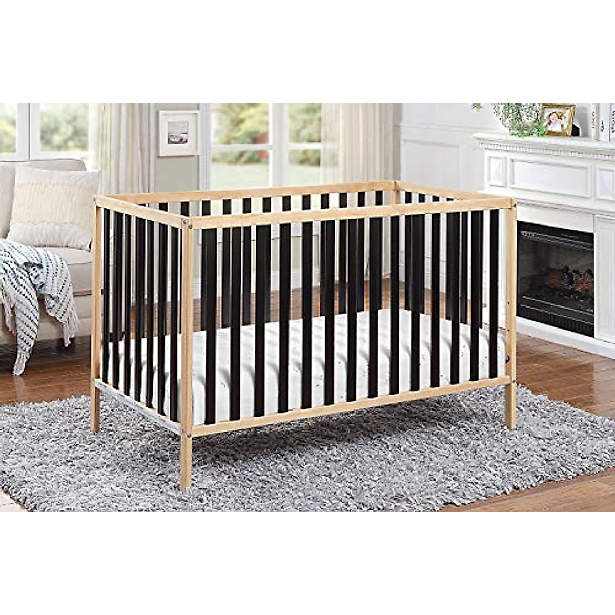 Baby Cache Deux Remi Island 3-in-1 Convertible Crib (Do Re Me) Natural & Black
