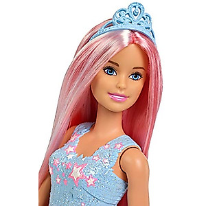 ​Barbie Dreamtopia, Rainbow Princess Doll with Extra-Long Pink Hair, Plus Hairbrush, for 3 to 7 Year Olds