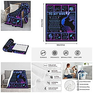 KJACGAD Gifts for Wife, Birthday Gifts for Wife, Mothers Day Wife Gifts, Wife Birthday Gift Ideas, Gifts for Wife from Husband, Wedding for Wife, Gifts for Her Wife Throw Blankets 60"x 50"