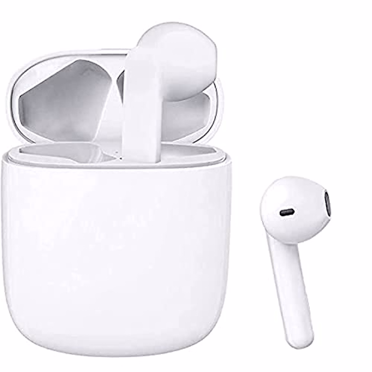 Wireless Earbuds,Bluetooth Headphones Stereo Earphone Cordless Sport Headsets,Bluetooth in-Ear Earphones with Built-in Mic for Smart Phones (White-C)