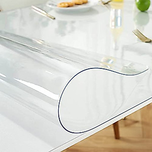 LovePads 1.5mm Thick 42 x 60 Inch Clear Table Cover Protector, Clear Table Protector for Dining Room Table, Plastic Table Cover, Dining Table Protector, Table Pads for Dining Room Table