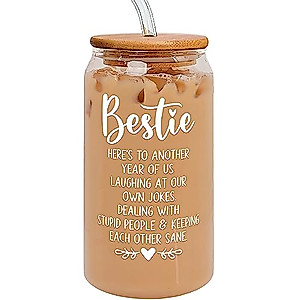 Friendship Gifts for Women Friends - Gifts for Friends Female, Gifts for Best Friends Women, Bestie Gifts for Women, Friend Gifts, BFF Gifts - Best Friend Birthday Gifts - Friendship Gifts - Can Glass