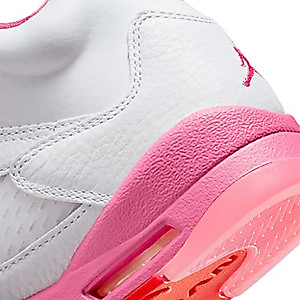 Jordan Boy's Jordan 5 Retro (Big Kid) White/Pinksicle/Safety Orange 5 Big Kid M