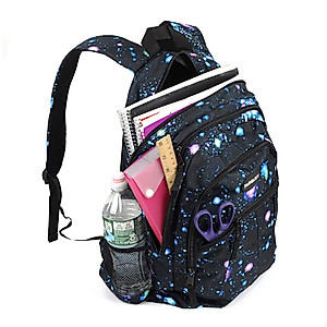 Parquet Novelty School & Travel Backpack For Outdoors, Luggage, Laptops - Adults and Teens Sports Bookbag, Flamingo, (Navy)