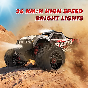 RIAARIO 1:18 All Terrain RC Car, 36 KPH High Speed Remote Control Car with 2.4 GHz Remote Control, 4WD Electric Vehicle Off-Road Truck, 4X4 Waterproof RC Trucks with 2 Rechargeable Batteries