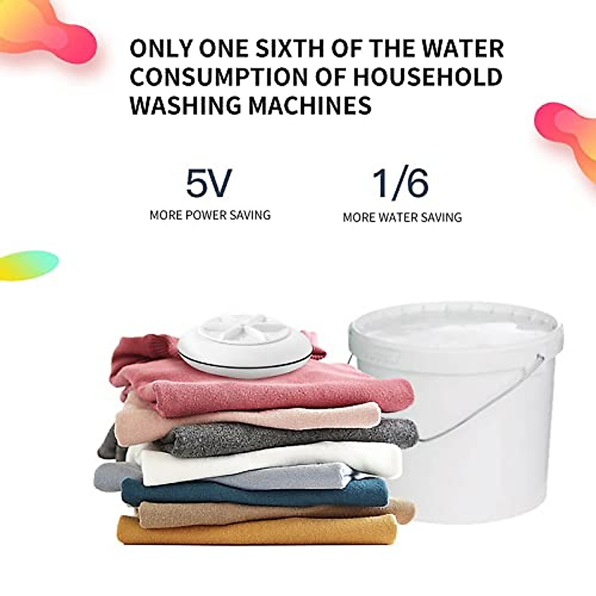 GN109 #6Eb762 Mini Washing Machine Dishwasher Portable Cleaner