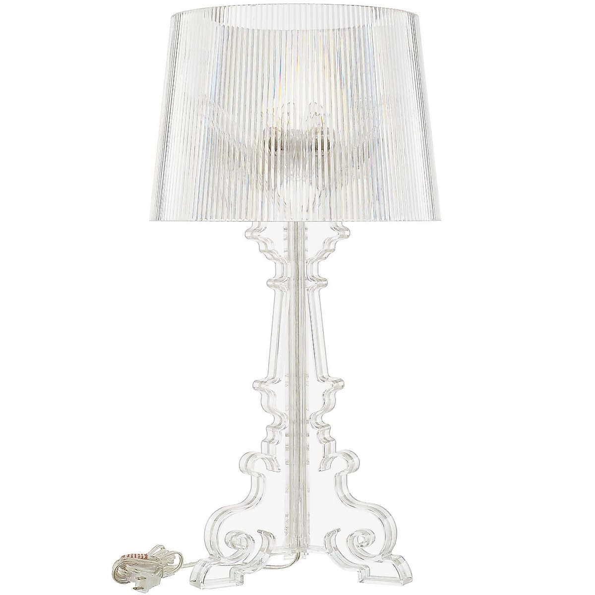 Modway French Grande Acrylic Table Lamp in Clear