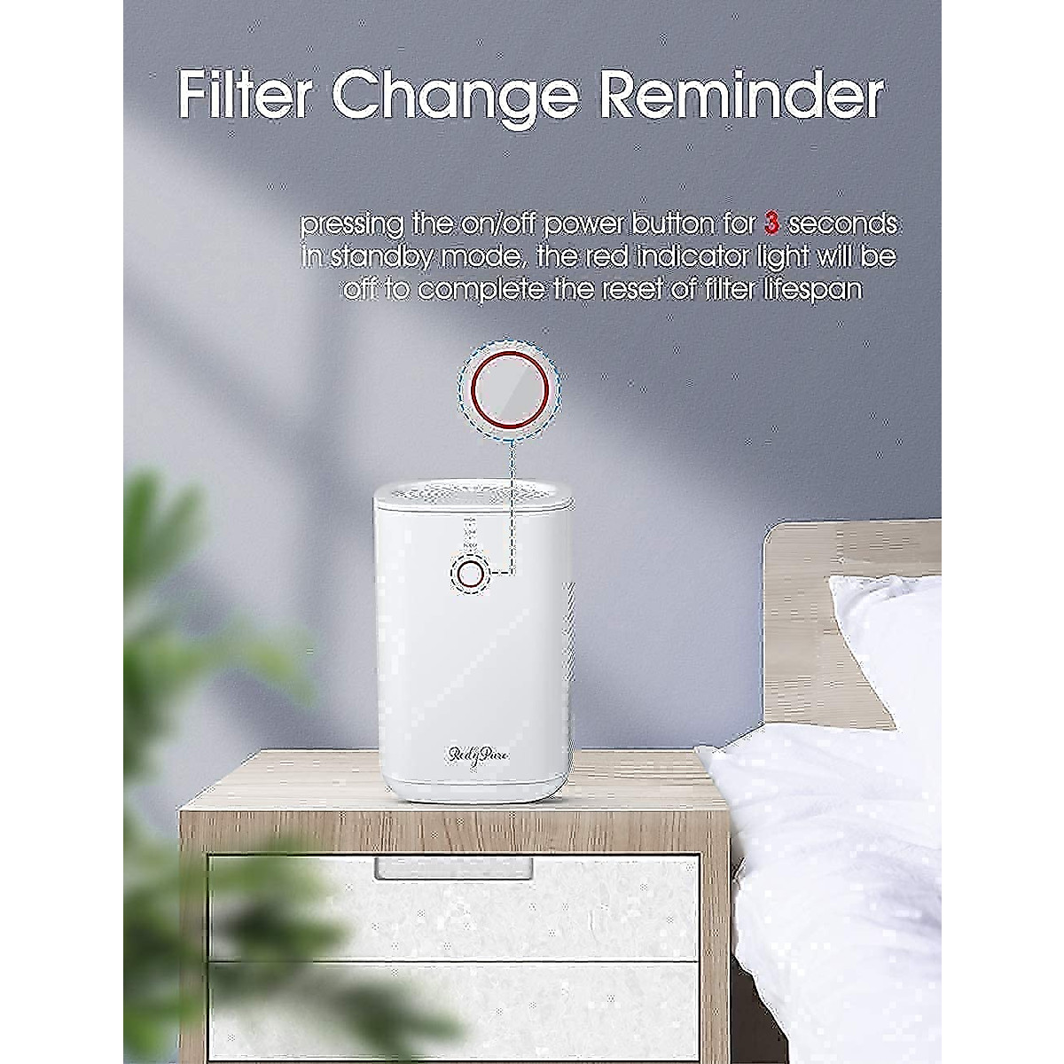 Combo Pack of RedyPure JR6 Desktop Air Purifier and Replacement Filters, H13 True HEPA, and Activated Carbon Air Filters