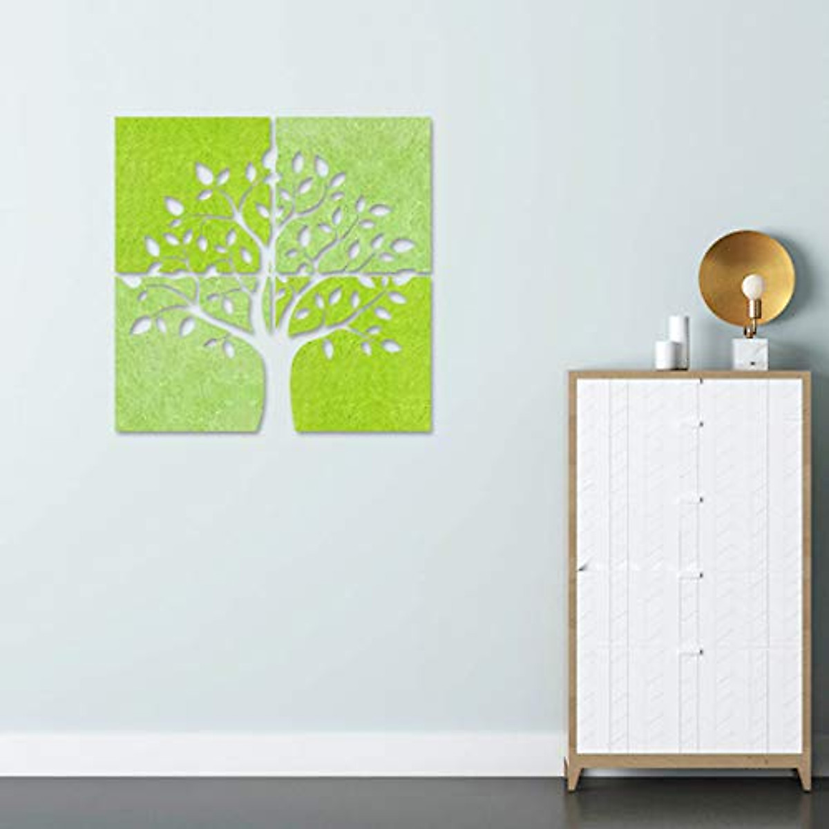 Wall decoration 4 Pieces of Abstract Decorative Wall Stickers,Living Room TV Background, self-Adhesive Office memo Photo Board