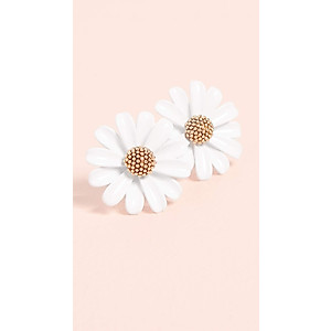 Kate Spade New York Women's Into The Bloom Studs, White, One Size