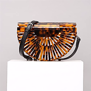 YLLWH Women's Handbag Hollow Clutch Purses and Handbags Bead Chain Evening Bags Beach Bag