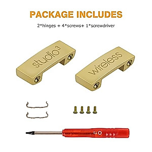 Studio 3 Hinge as Same as The OEM Replacement Parts Accessories Durable Repair Kit Compatible with Beats by Dre Studio 3 Wireless (A1914) Headphones (Gold)