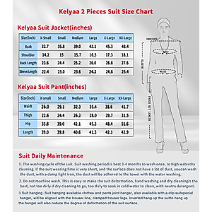 Kelyaa Women's 2 Piece Business Office Suit Lady Peaked Lapel Slim Fit One Button Blazer Jacket and Pants Set Red