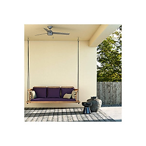 Hunter 59262 Contemporary Cassius Matte Silver Ceiling Fan, 52in (Renewed)