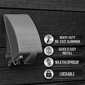 Hubbell-Bell MX4280S 1-Gang Extra Duty Expandable In-Use Cover, Weatherproof Metal Low Profile 8-in-1, 3.5 in. Deep, Vertical, Gray