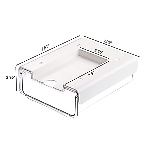 MULIANBOX Drawer Organizer Under Table Makeup Drawer Container Slide Out Self-Adhesive Hide Holder Organizer Tray for Makeup Brush, Kitchen Utensil, Pencil, Jewelry