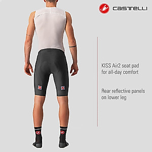 Castelli Cycling Entrata Short for Road and Gravel Biking l Cycling - Black - X-Large