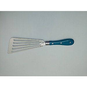 The Pioneer Woman Thin Stainless Steel Metal Spatula 12 1/4" Turner ABS Handle Dishwasher Safe, Teal