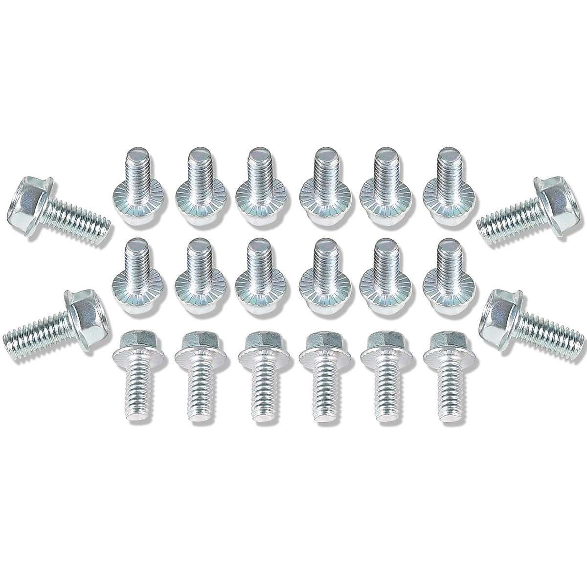 22 Pcs Oil Pan Bolt Kit Fit for Chevy and Ford Small Block V8 SBC 265 283 305 327 350 383 400 5.7L & SBF 260 289 302 351W 5.0L EFI 350-455 Stamped Steel Oil Pan Bolts