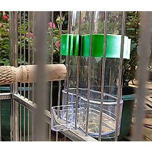 Bird Waterer Bird Feeders Bird Feed Water Dispenser for Parrot Budgies Parakeet Cockatiels Conure Lovebirds Finch African Greys 1pcs