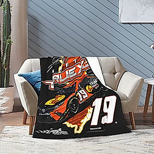 Martin Truex Jr 19 All Season Fleece Blanket Throw Ultra Soft Flannel Blanket Digital Printed Premium Fluffy Microfiber Fleece