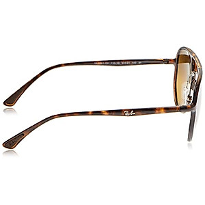 Ray-Ban Rb4321ch Chromance Hexagonal Sunglasses, Light Havana/Polarized Brown Mirrored Grey Gradient, 53 mm