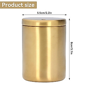 Toothpick Holder, 3.1x2.2in Stainless Steel Toothpick Holder Dispenser Pocket Toothpick Holder Metal Toothpick Storage Box for Table, Restaurant, Travel(Gold)