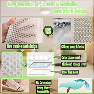 Mesh Laundry Bags, Reusable Clothing Washing Bags,Upgrade durable double layer thickened, Wash Bags for Washing Machine for Tops,Skirts, Trousers, Socks, Underwear, Bra (Green)