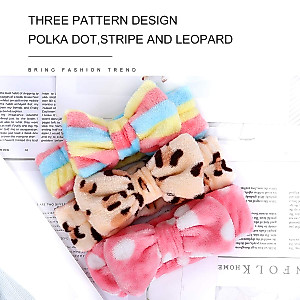 LADES Teen Girls Fuzzy Facial Headband - Skincare Hair Band Terry Cloth Headbands Spa Headband for Party, Face Wash Headbands for Women Washing Face