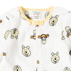 Disney Tigger Winnie the Pooh Newborn Baby Boys Fleece 2 Pack Zip Up Coveralls White/Yellow 0-3 Months