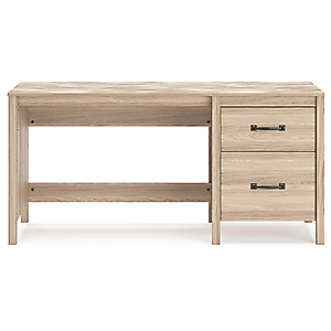 Signature Design by Ashley Battelle Home Office Desk, 60" W x 20" D x 29" H, Light Brown