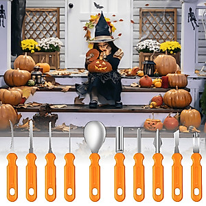 ONEVER Pumpkin Carving Kit Tools Halloween, Professional Heavy Duty Carving Set Pumpkin Carving Knife, Stainless Steel Double-side Sculpting Tool Carving Kit for Halloween Decoration for Halloween