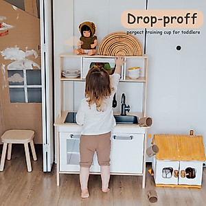 DONGMEI Silicone Straw Cup, silicone sippy cups for baby, 100% Soft Silicone Straw Trainer Cup For Infant, silicone sippy cup baby, 5 Oz (Pink & Armygreen 2 Pieces)