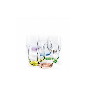 Crystalex 25180-50, 1.7-Oz Rainbow Crystal Cut Shot Glasses 6-Piece Drinkware Set, Bohemian Crystal Vodka Shooters