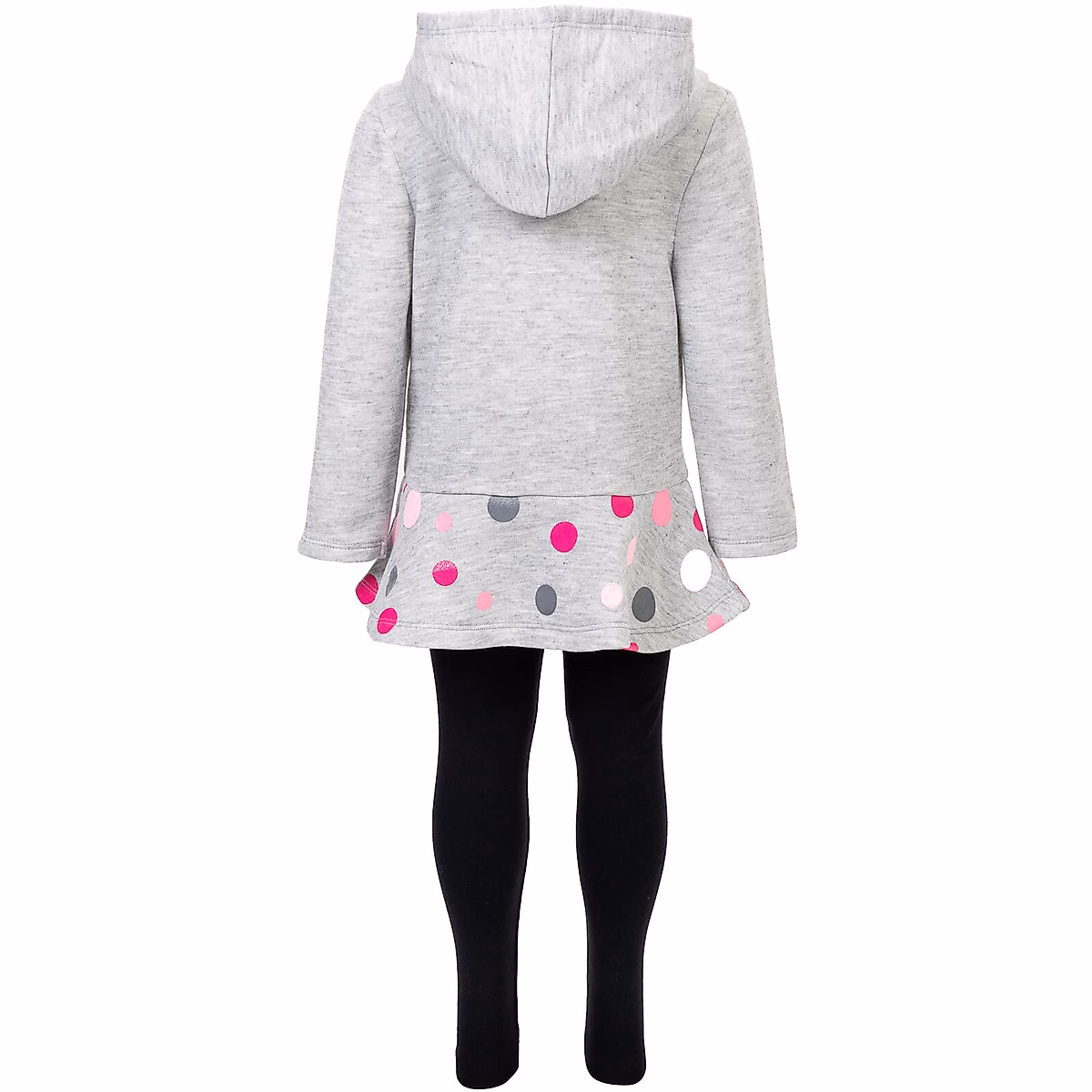 Disney Minnie Mouse Toddler Girls Pullover Fleece Hoodie & Leggings Heather Grey 4T