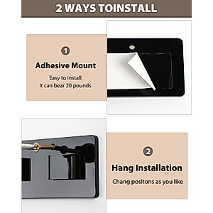 SILFGRLF Sunglasses Holder Organizer, 2 Pack Acrylic Sunglasses Organizer Wall Mounted Eyeglasses Display Holder Eyewear Glasses Hanging Rack for Entryway Living Room Bedroom (Black)