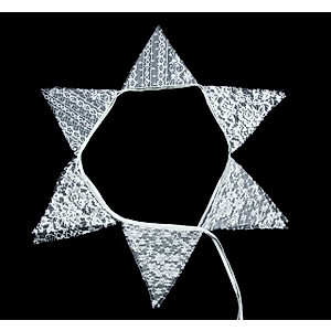 LOVENJOY White Floral Lace Pennant Banner - 10.8 Feet