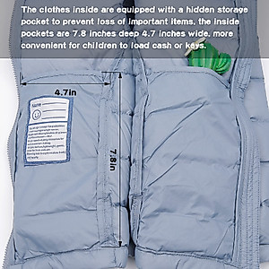 Bouclede Toddler Baby Girls Goose Down Jackets Kids Pink Puffer Jacket 750 Fill Light-Weight Water-Resistant Hooded Winter Down Coat