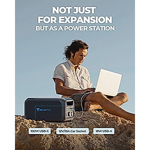 BLUETTI Portable Power Station AC200MAX and 2 B230 External Battery Modules, Expand to 6144Wh LiFePO4 Battery Backup w/ 4 2200W AC Outlets, Solar Generator for Home Backup, Blackout, RV Trip
