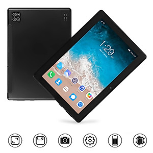 GLOGLOW Smart Tablet, GPS Tablet 8800mAh 8+20MP 6GB＋128GB Storage 4GLTE with OTG Cable for Reading for Recreation (Black)