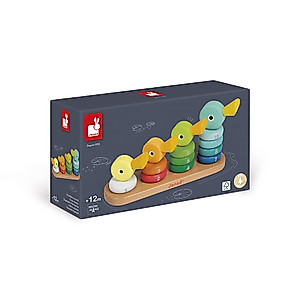 Janod Zigolos Duck Family Stacking Toy – Ages 1+ - J08212
