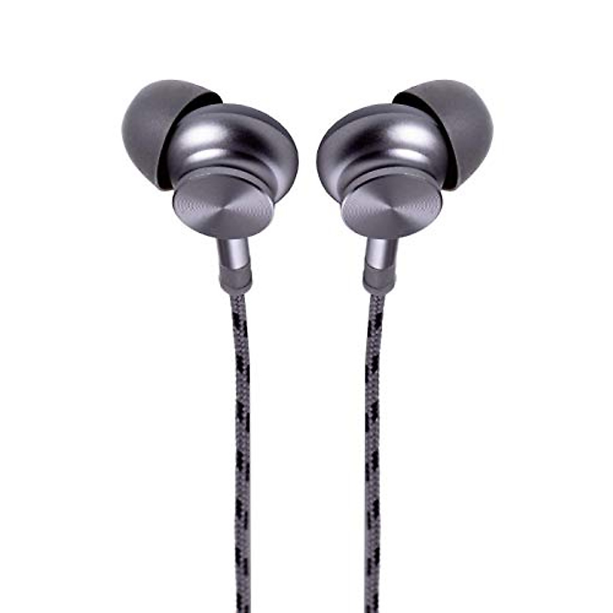 BoomPods Digibuds USB-C Headphones - Best in-Ear Digital Earbuds with USBC Type Connector, Fabric Braided Cable, Sweatproof, Wired Inline Controls for Seamless Entertainment (Graphite)