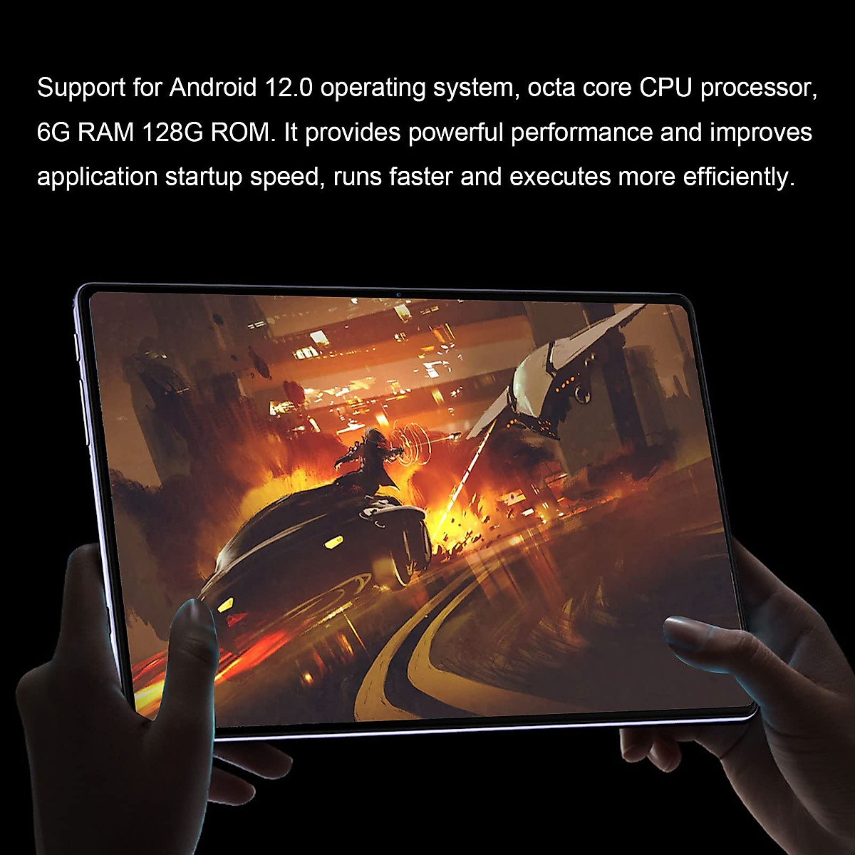 Aqur2020 10.1 Inch Tablet, 1960x1080 IPS 2.4G 5G WiFi Portable Tablet for Travel for Home (Yellow)